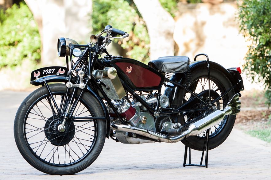 Attempting the “Ton” on a 1927 Scott Motorcycle Austin Motor Scene